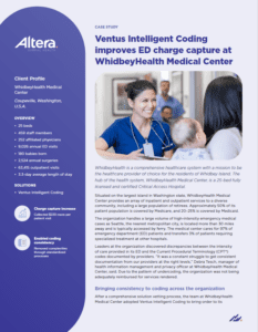 Ventus Intelligent Coding improves ED charge capture at WhidbeyHealth Medical Center | Altera ...