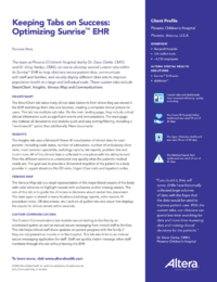Keeping Tabs on Success: Optimizing Sunrise™ EHR | Altera Digital Health